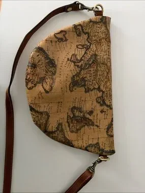 Patricia Nash | Bags | Map Print Patricia Nash Crossbody Bag In Tan And ...